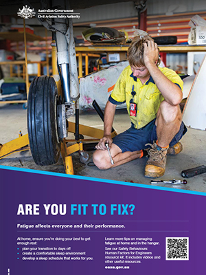 Maintenance safety poster – Are you fit to fix? – CASA Online store