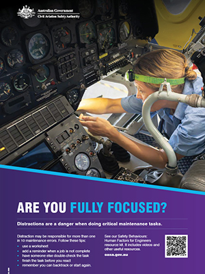 Maintenance safety poster – Are you fully focused? – CASA Online store