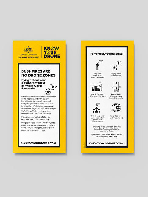 Know Your Drone - bushfire flyer – CASA Online store