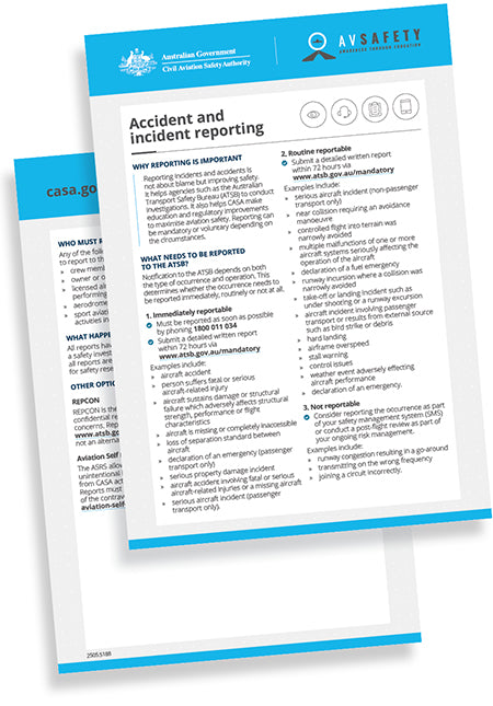 Accident and incident reporting – CASA Online store