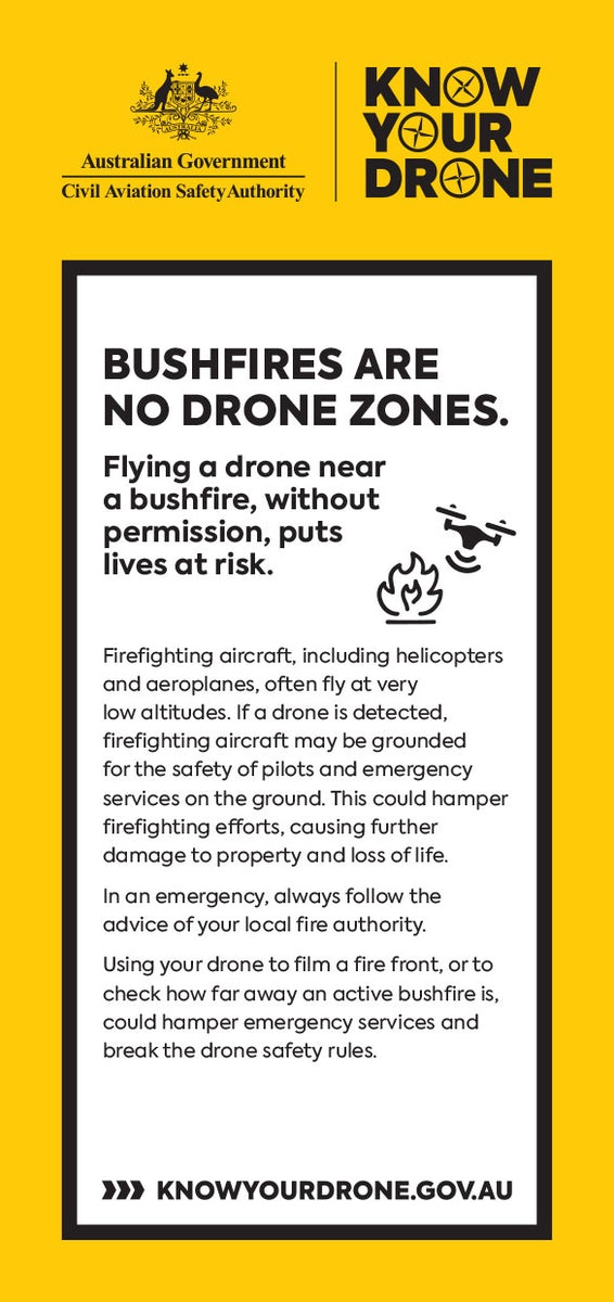 Know your drone - bushfire flyer – CASA Online store
