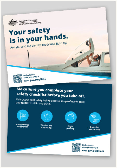 Your safety is in your hands postcard – CASA Online store