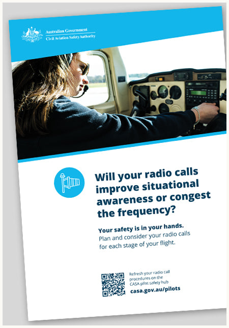 Radio calls improve situational awareness poster – CASA Online store