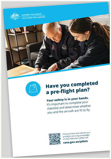 Have you completed a pre-flight plan? poster – CASA Online store