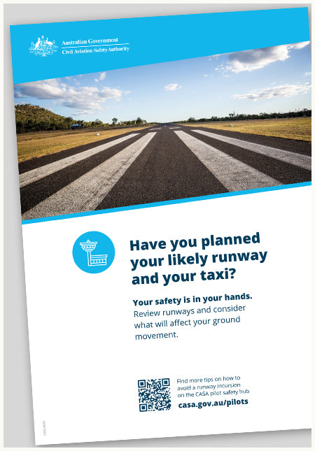 Have you planned your runway and taxi? poster – CASA Online store