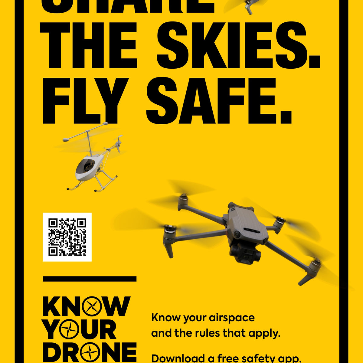 Know your drone poster - Download a free safety app – CASA Online store