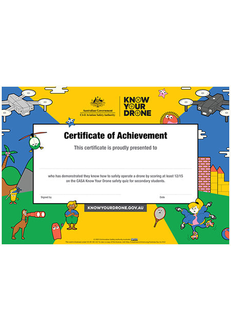 Drone certificate for secondary students – CASA Online store