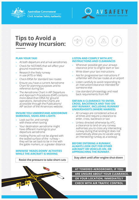 Tips to avoid a runway incursion – CASA Online store