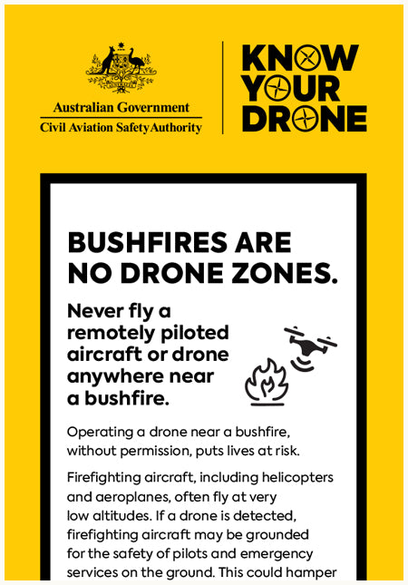 Know your drone - bushfire flyer – CASA Online store
