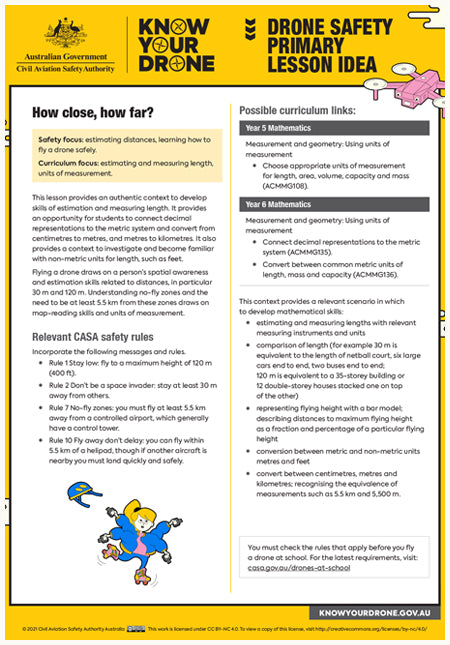 Drone lesson plan for primary teachers – CASA Online store
